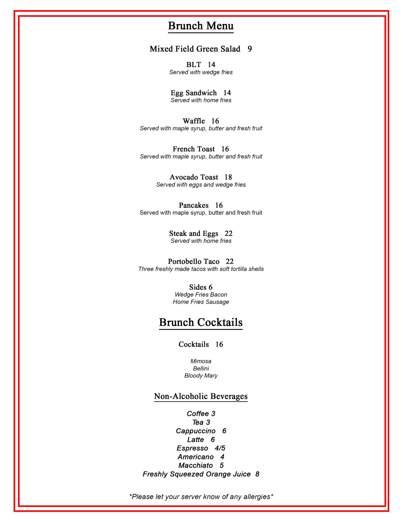 RESTAURANT MENU – brooklynicecreamfactory